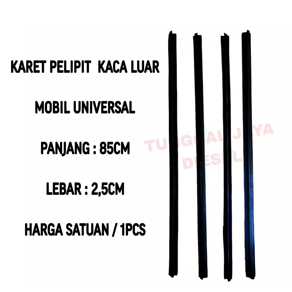 Jual KARET PELIPIT KACA LUAR MOBIL UNIVERSAL PLIPIT KARET KACA MOBIL ...
