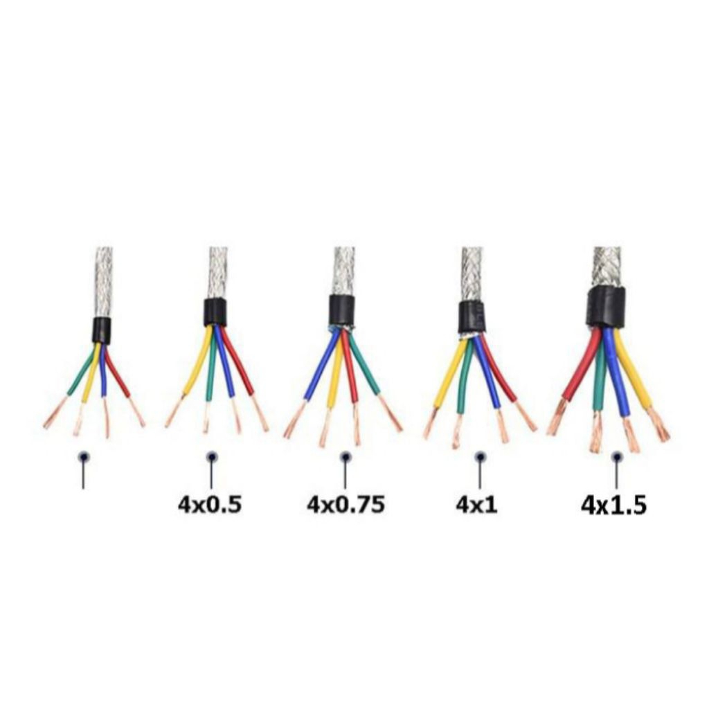Jual 4 core cable 4x 0,5/0,75/1/1,5mm shielding/non shielding per M ...