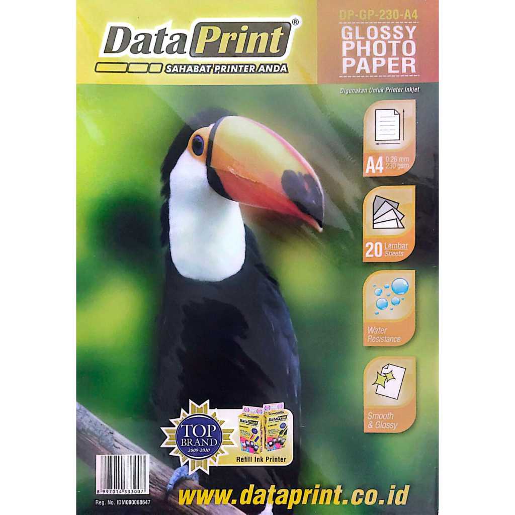 Jual Dataprint Kertas Foto Glossy A4 20 Lembar 230 Grams Photo Paper ...