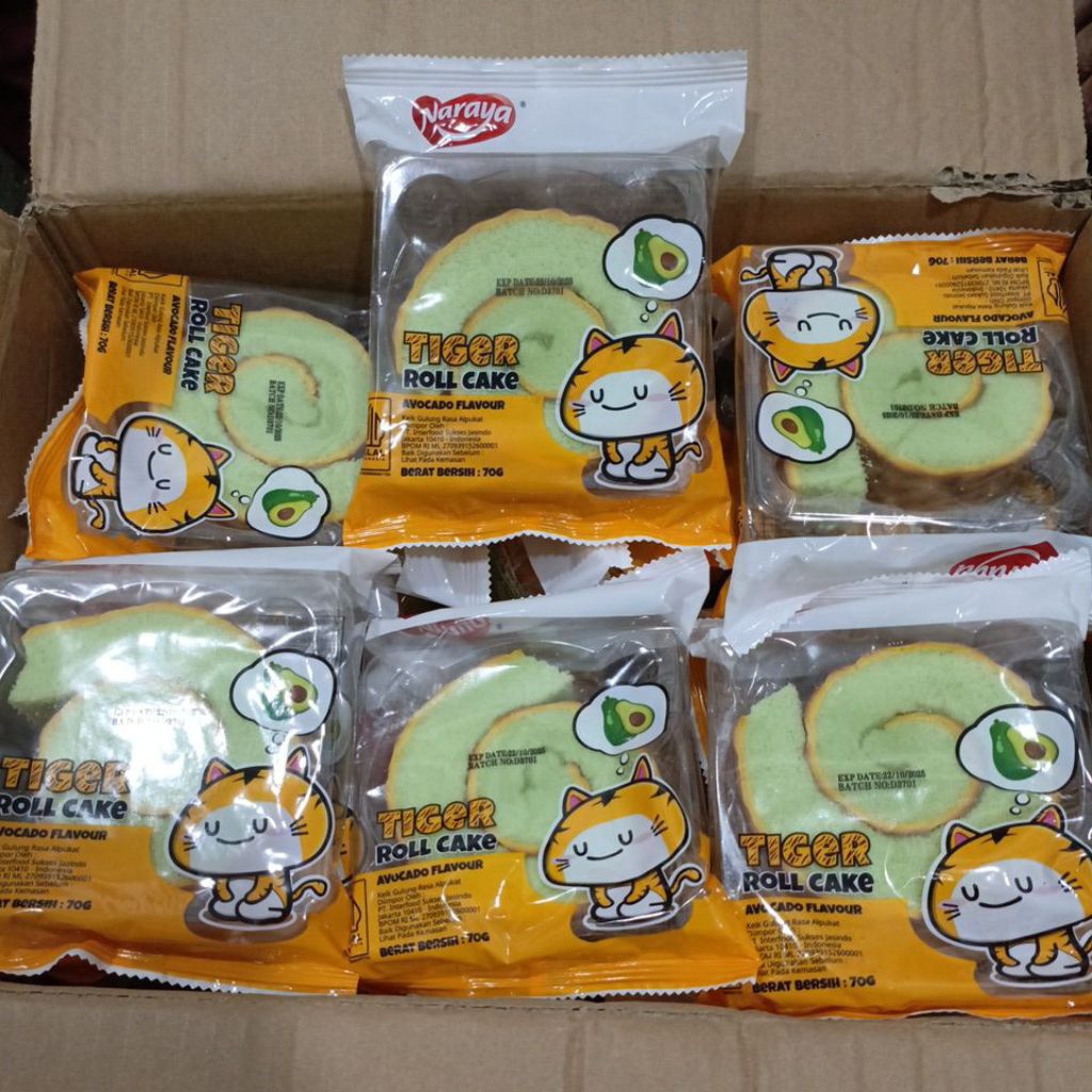 Jual NARAYA TIGER ROLL CAKE 70GR | Shopee Indonesia