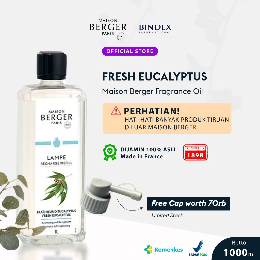 Jual Refill Diffuser Eucalyptus 1L Fragrance Oil Maison Berger / Lampe ...