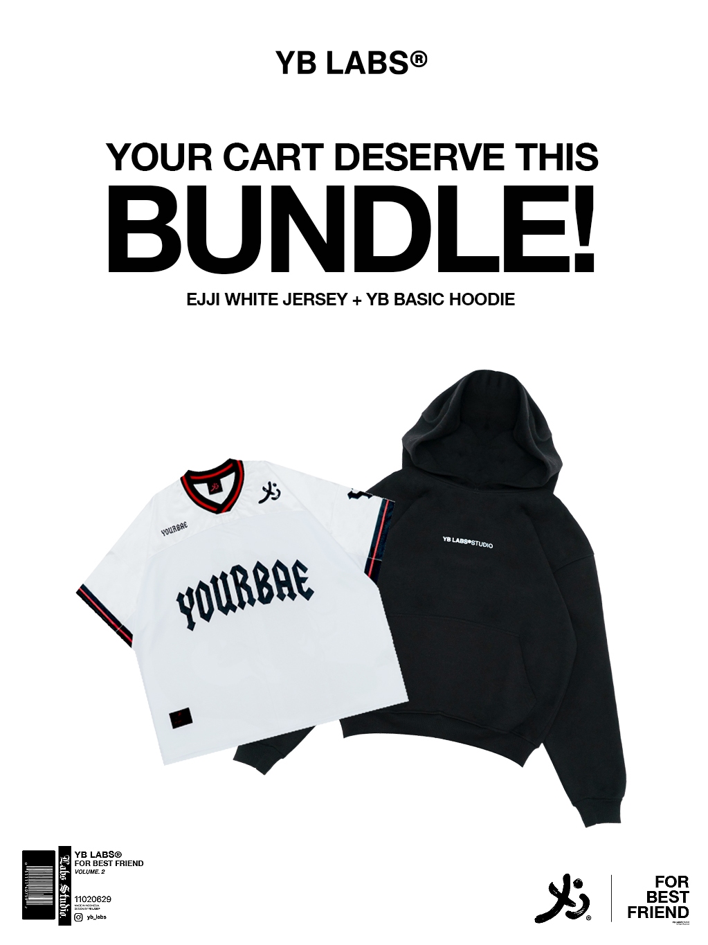 Jual YB Labs Studio - Bundling Pack "Jersey Ejji White & Hoodie YB Labs ...