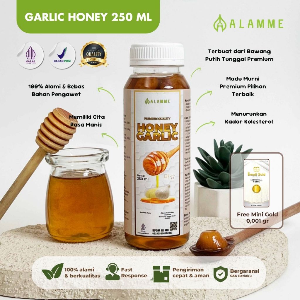 Jual Alamme Garlic Honey Madu Bawang Putih Tunggal Premium Alamme 250ml ...