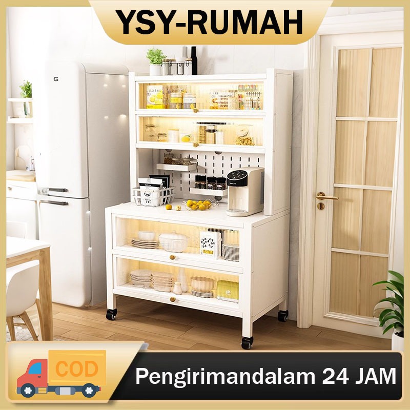 Jual Rak Dapur Multifungsi Lemari Dapur Multi-Lapis Dengan Pintu Rak ...