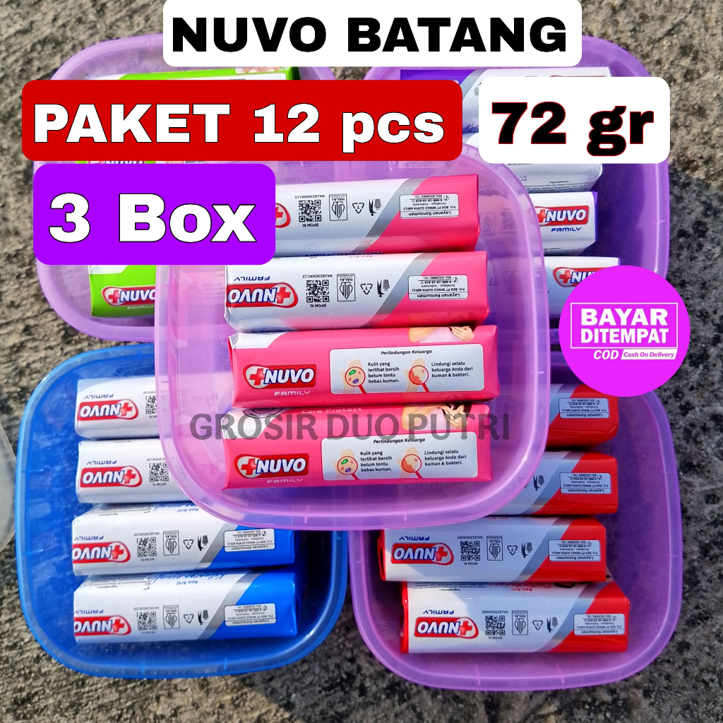 Jual 4 pcs x 3 box NUVO BATANG Free Lunch Box isi 12 x 72 gr promo ...