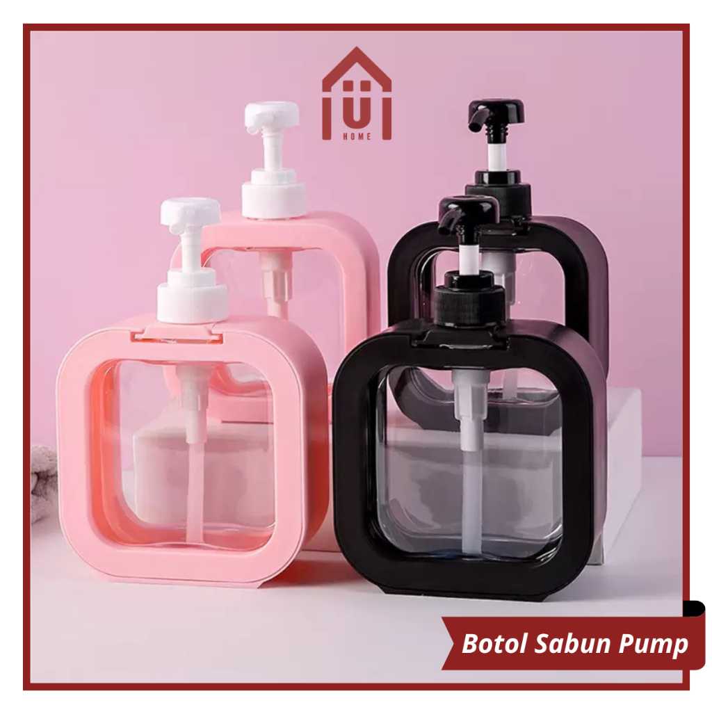 Jual UNISO - BOTOL SABUN PUMP DESIGN MINIMALIS 300 ML 500 ML WADAH ...