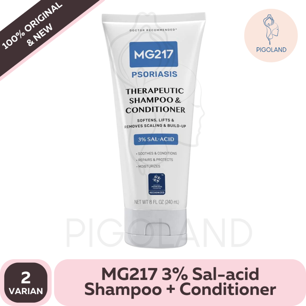 Jual MG217 MG 217 Psoriasis 3% Salicylic Acid Shampoo + Conditioner 240 ...