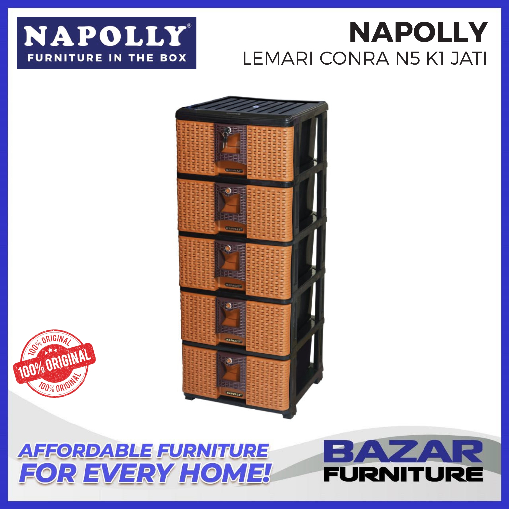 Jual Napolly – Lemari Conra N5 K1 ConraN5K1 Jati Rak Laci Drawer ...