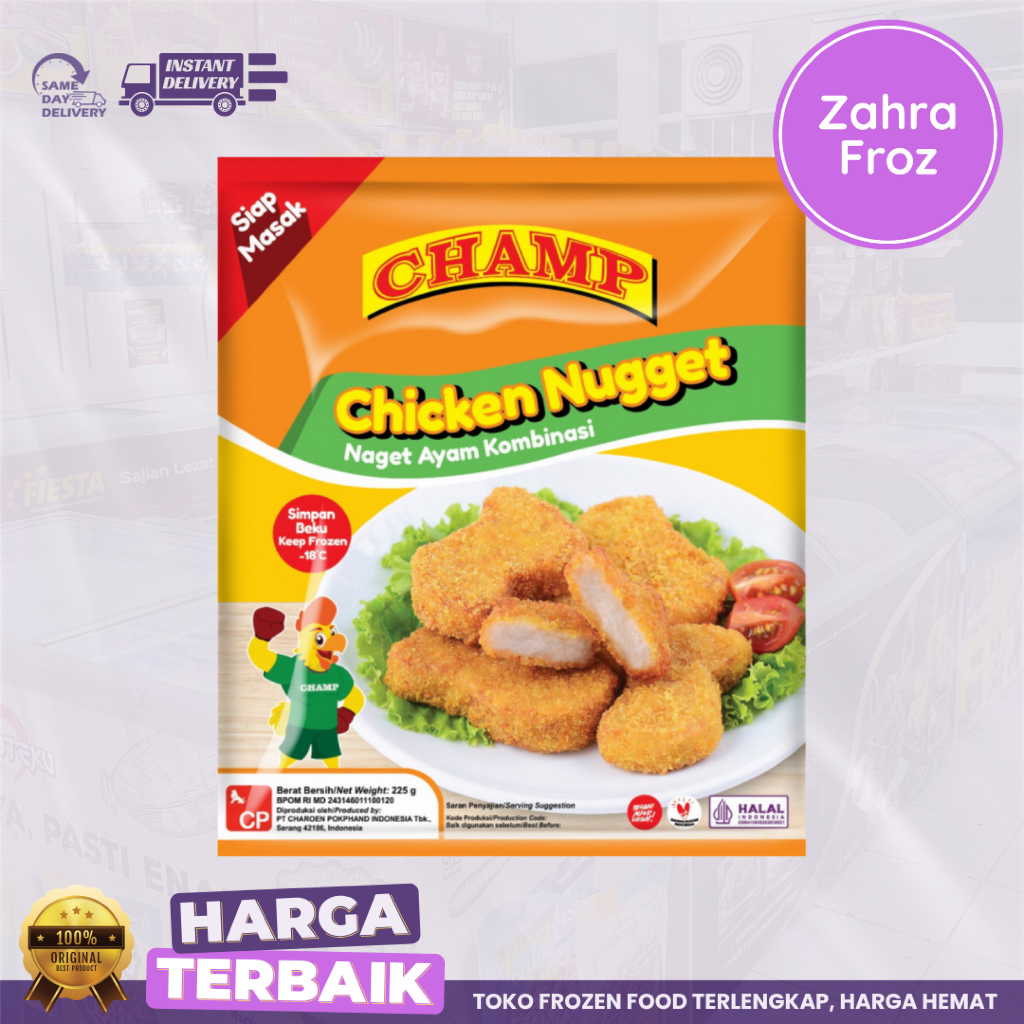 Jual CHAMP CHICKEN NUGGET 900 GR 450 GR 225 GR | Shopee Indonesia