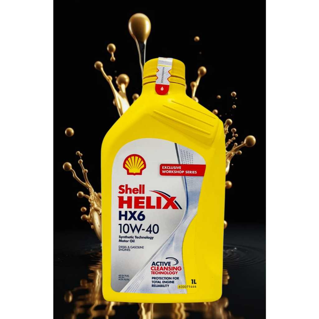 Jual OLI SHELL HELIX HX6 1L OLI MESIN SHELL HELIX HX6 10W-40 1000ML ...
