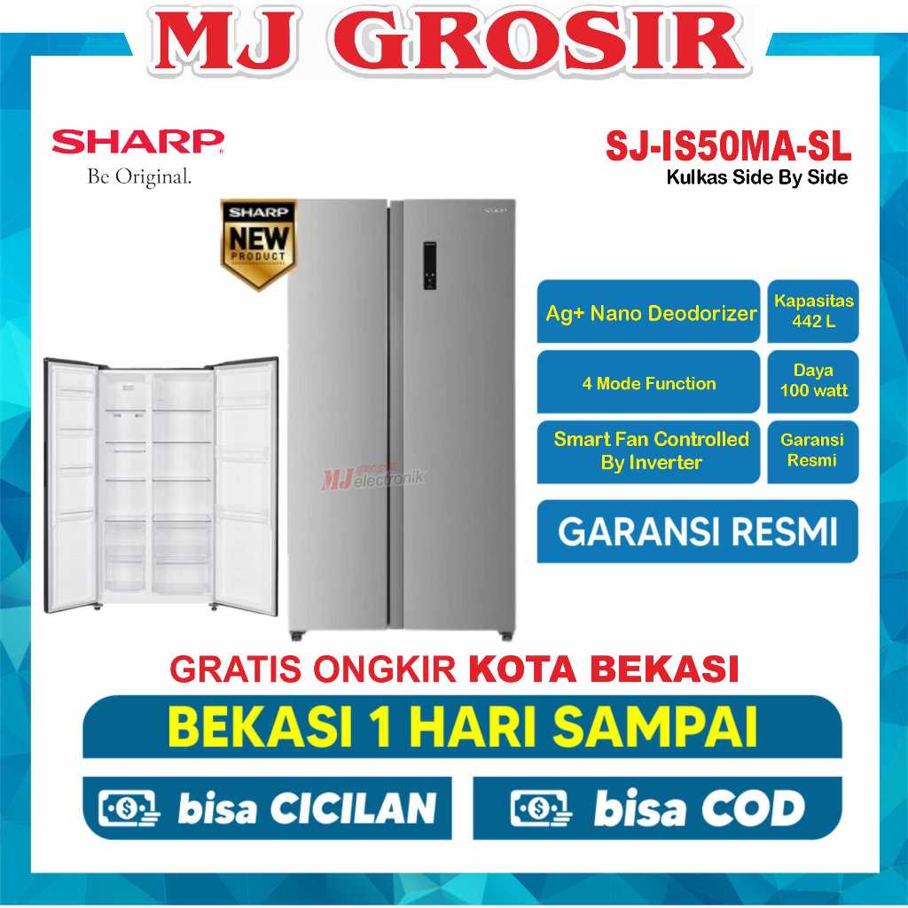 Jual KULKAS SHARP SJ-IS 50 MA-SL / SJ-IS 60 MB-DS / GC FB 507 PQAM ...
