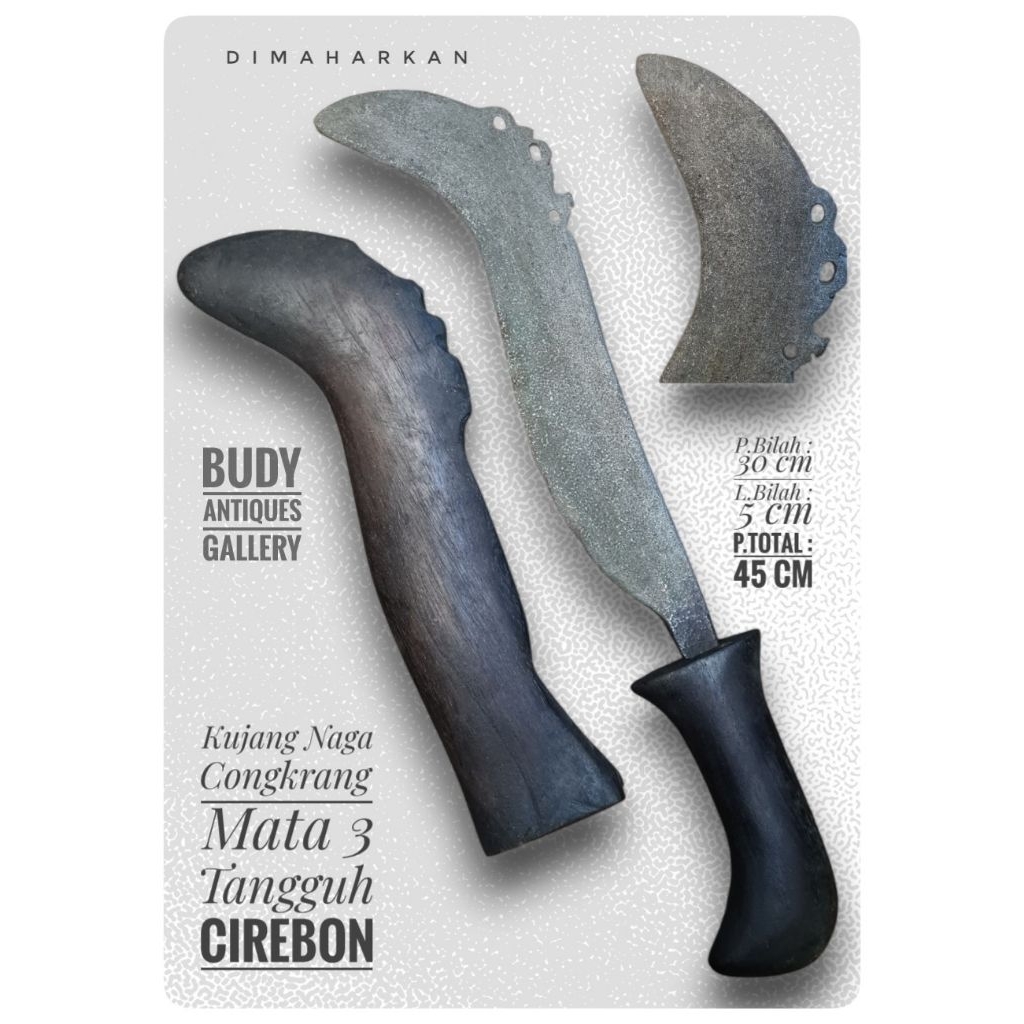 Jual Kujang Congkrang Naga Lubang 3 Tangguh Cirebon | Shopee Indonesia