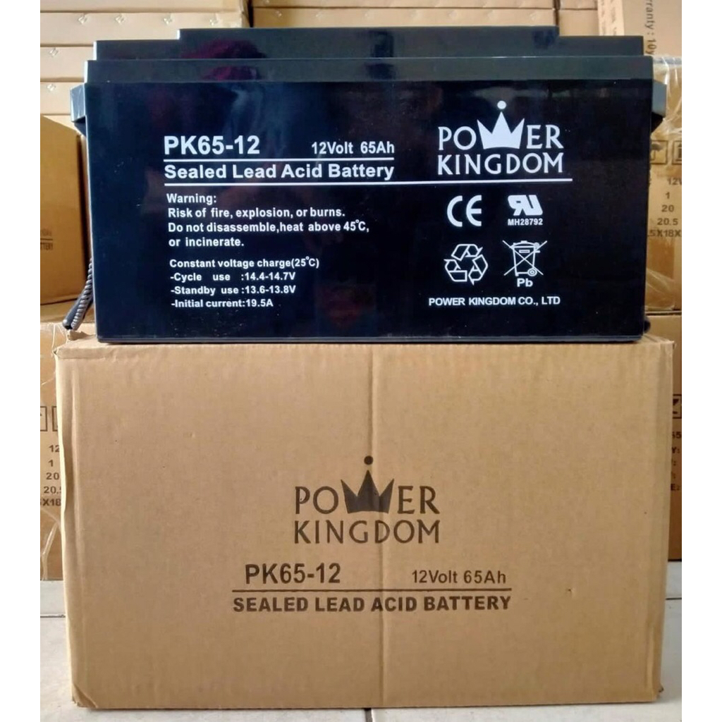 Jual Aki Baterai Power Kingdom PK65-12 12V65Ah VRLA AGM SLA 12V 65Ah ...