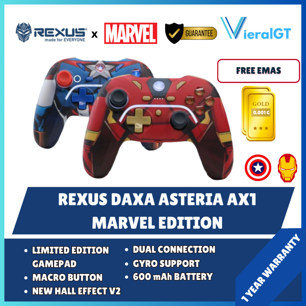 Jual Rexus Asteria AX1 Marvel Limited Edition V2 Gen 2 Controller ...