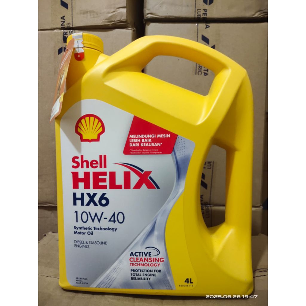 Jual OLI OIL SHELL HELIX HX6 4L KEMASAN GALON PELUMAS MESIN MOBIL ...