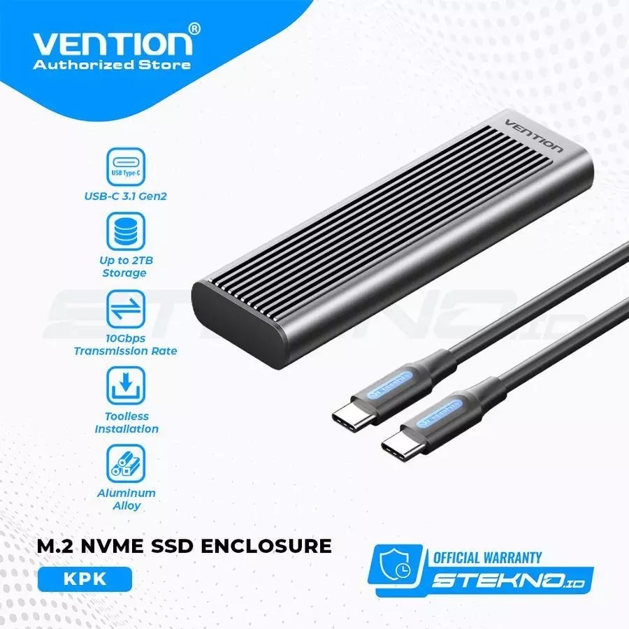 Jual Vention M.2 M2 NVMe Casing SSD Enclosure External USB 3.1 Gen 2 C ...