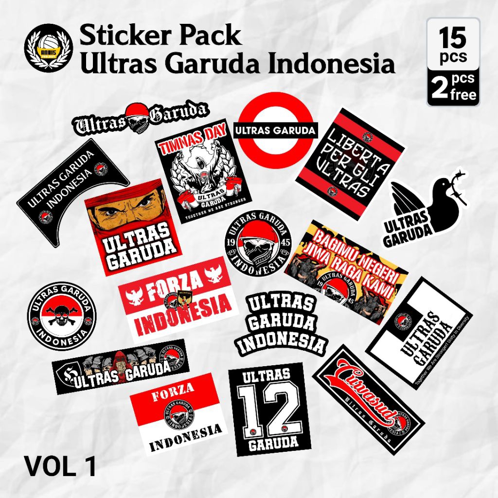 Jual Sticker Pack Ultras Garuda Indonesia VOL 1 | Timnas Indonesia ...