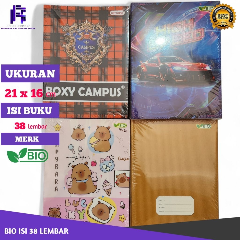 Jual BUKU TULIS MERK BIO ISI 38 LEMBAR (HARGA PACK) | Shopee Indonesia