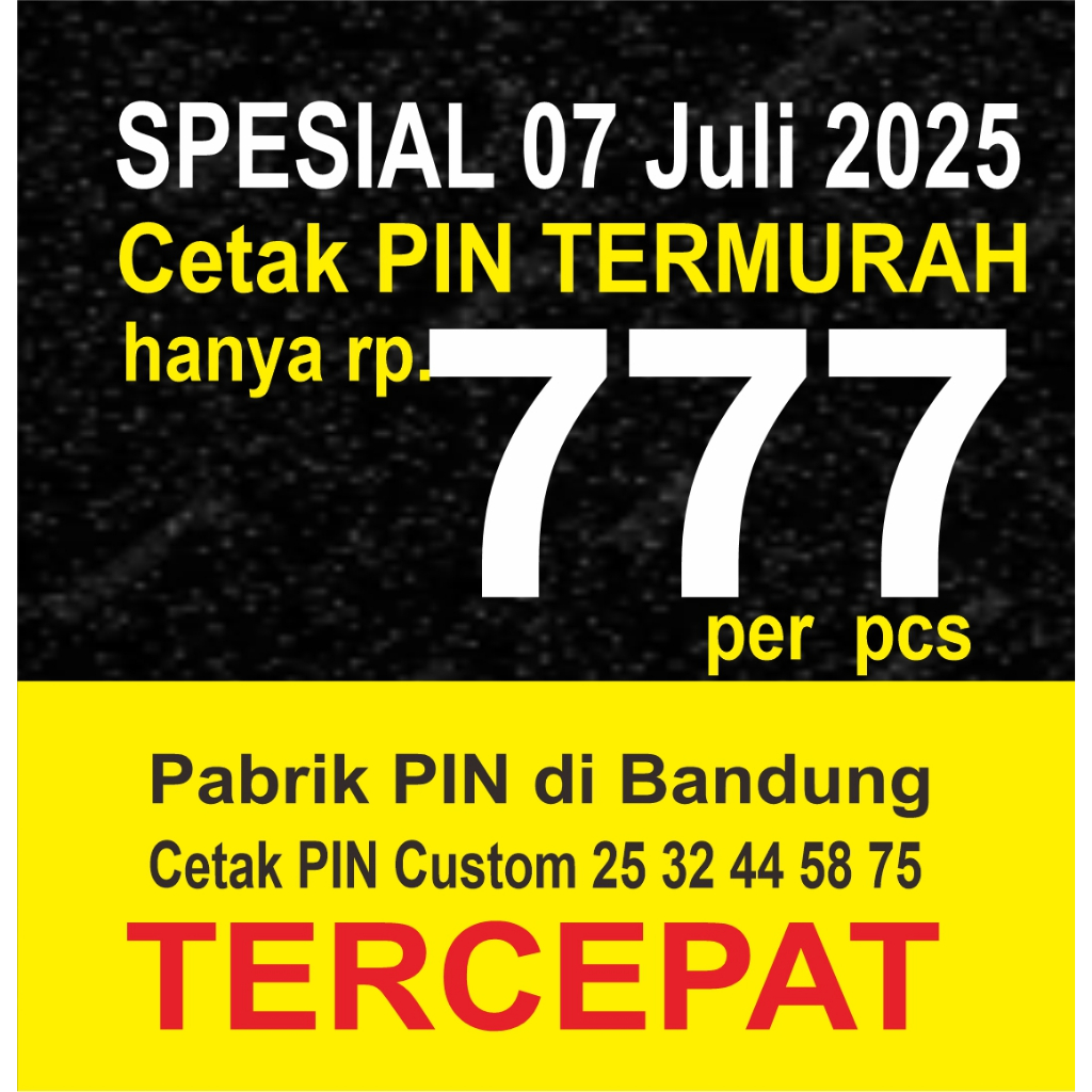 Jual SATUAN BOLEH, CETAK PIN CUSTOM 25 mm 44 mm dan 58 mm, Pin Peniti ...