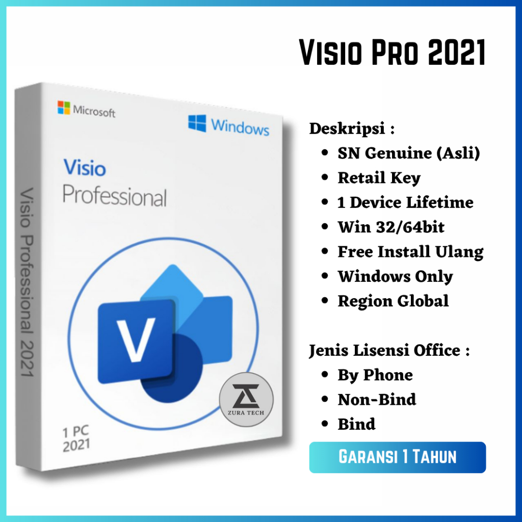 Jual Microsoft Visio Pro 2021 Original Digital Licence Key Lifetime ...