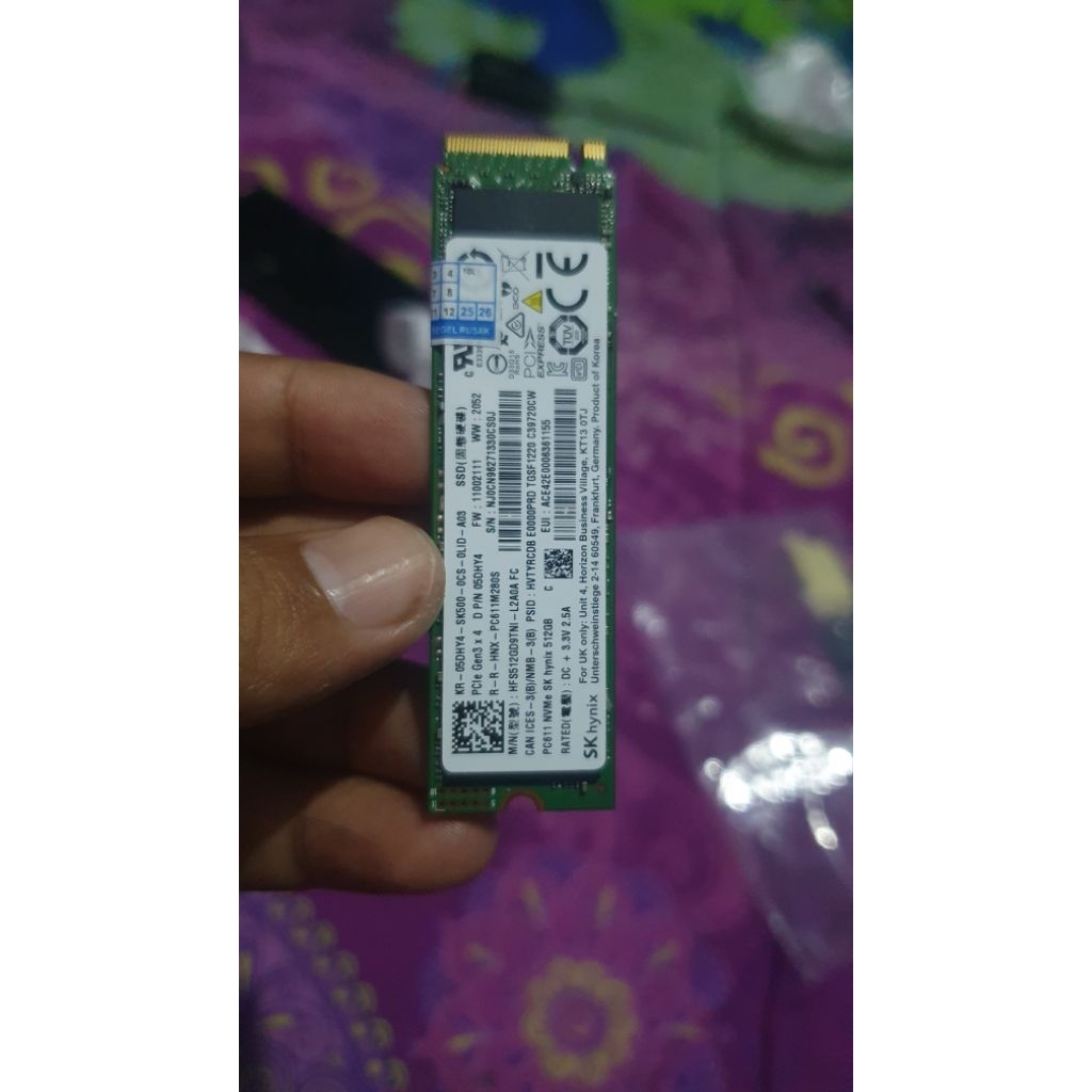 Jual ssd sk hynix nvme 512gb gen 3x4 100% | Shopee Indonesia