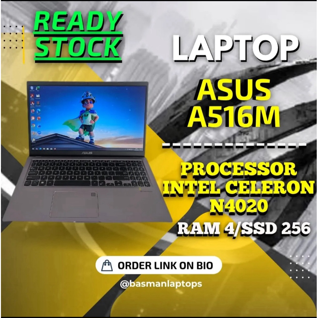 Jual Laptop Asus Vivobook A516M Intel N4020 Slim Small Frame Keyboard ...
