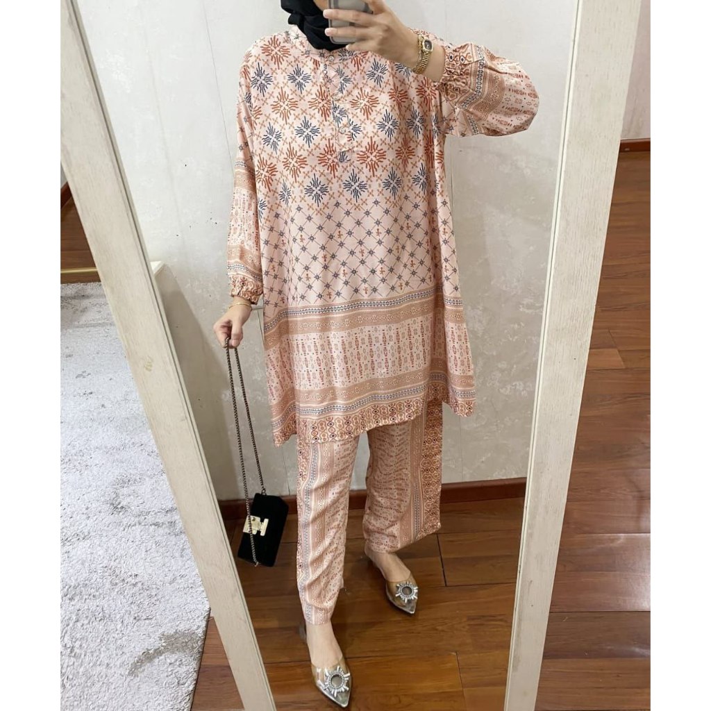 Jual Dolbatik - Setelan Oneset Tunik Dealova Rayon - All in One Look ...