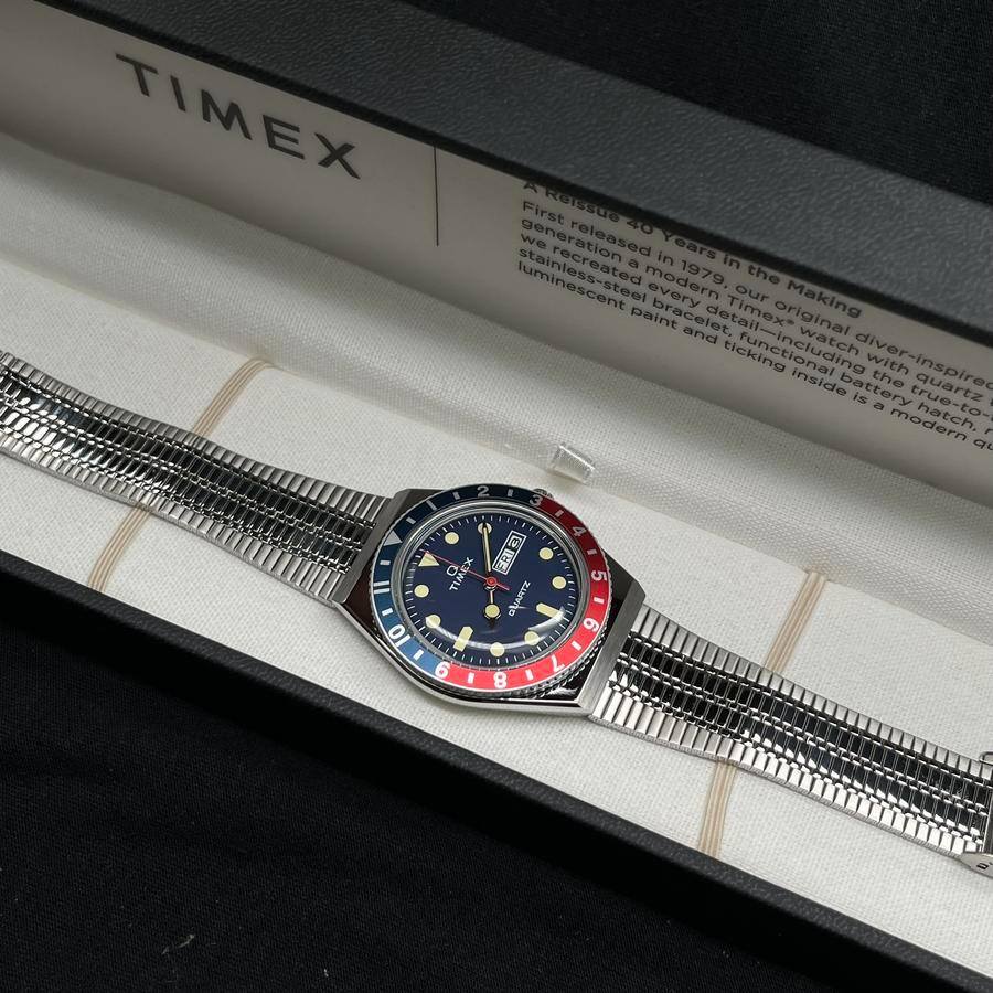 Jual TIMEX Q TW2T80700 Reissue Diver Pepsi Blue | Shopee Indonesia