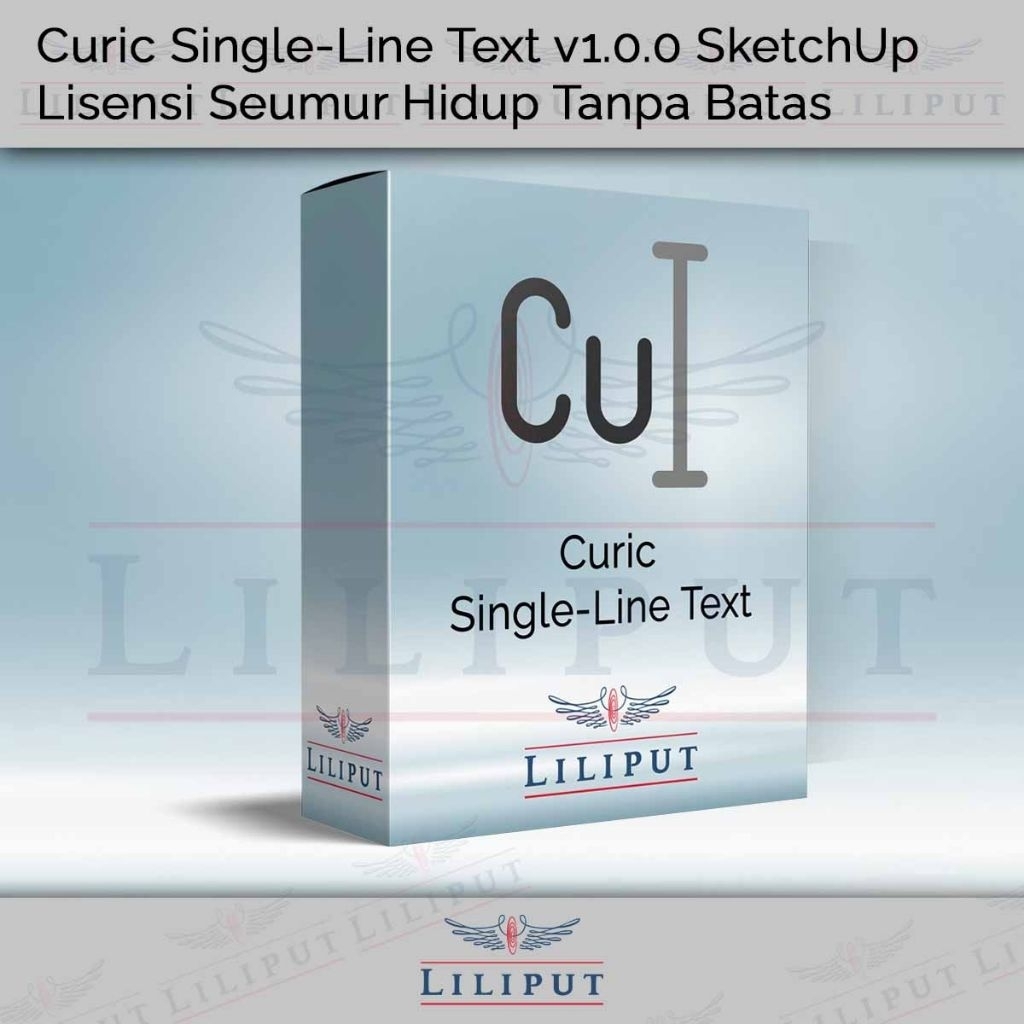 Jual Curic Single-line Text SketchUp Lisensi Seumur Hidup Tanpa Batas | Shopee Indonesia
