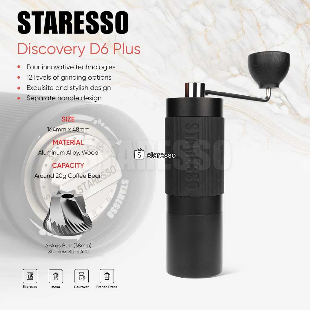 Jual Staresso Coffee Grinder Discovery Pro D6 - Alat Giling Biji Kopi ...