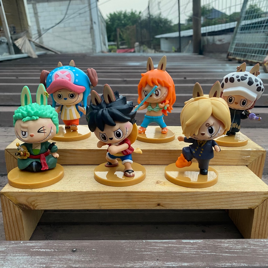 Jual Action Figure One Piece x Labubu recast luffy law zoro sanji ...