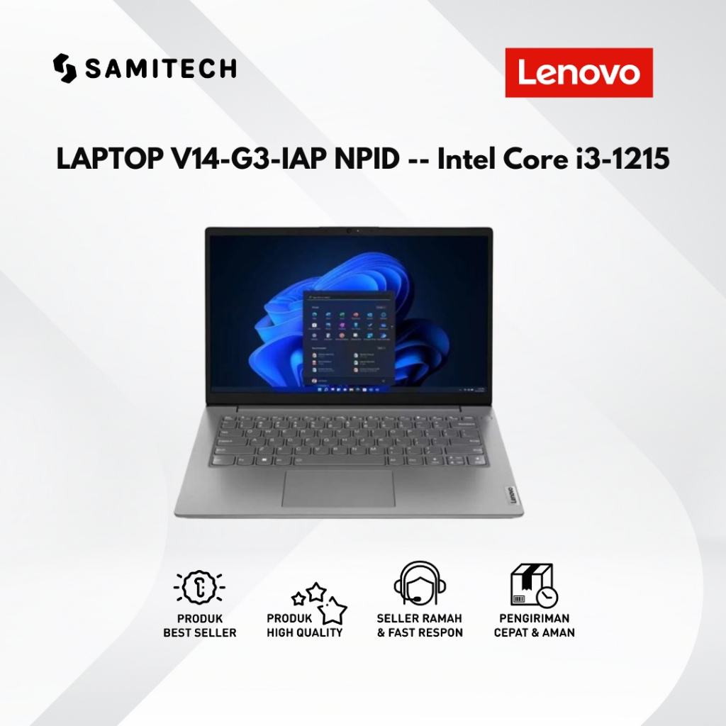 Jual LAPTOP LENOVO V14-G3-IAP NPID -- Intel Core i3-1215/8GB/512SSD/14 ...