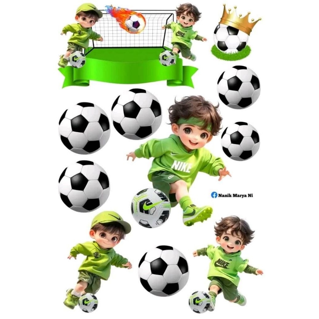 Jual Topper Sepak Bola Jumbo A4/ Topper Cake Happy Birthday / Hiasan ...