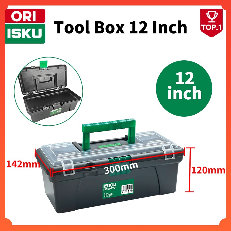 Jual ISKU Tool Box 12 inch plastik toolbox mini tool box kotak kunci bengkel kecil rumah tangga ...