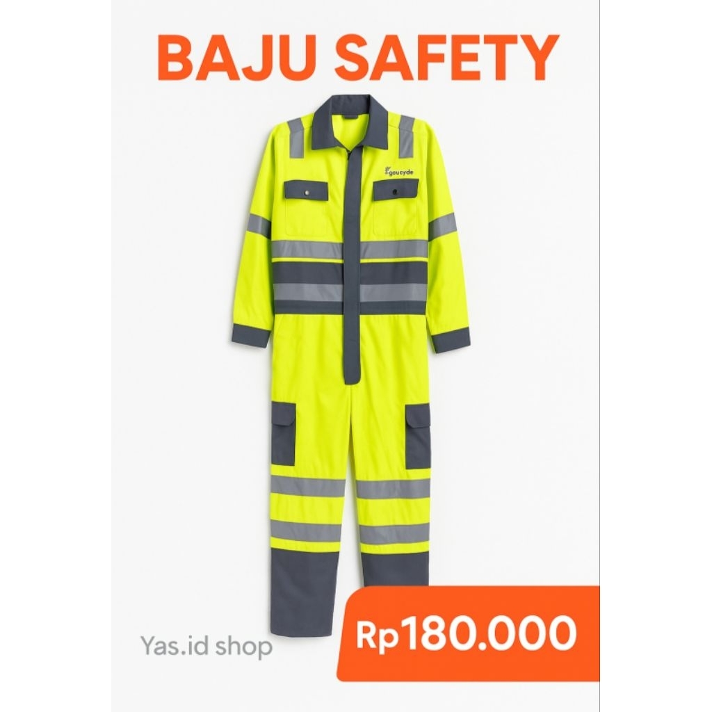 Jual wearpack Coverall Safety Reflective Hijau stabilo Abu – Baju ...
