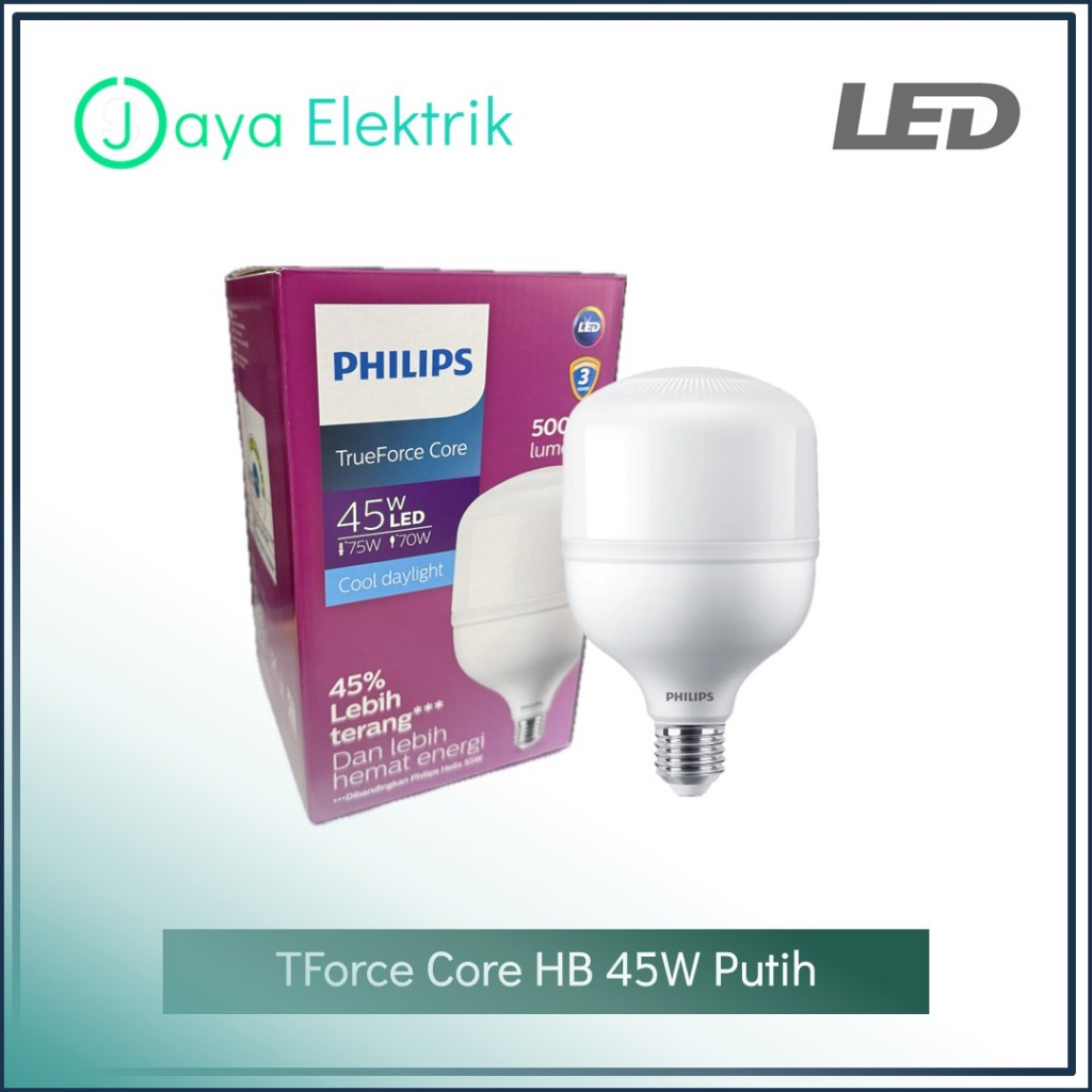 Jual [ECER] PHILIPS Lampu LED TrueForce Core 45W E27 E40 Putih - Bohlam ...