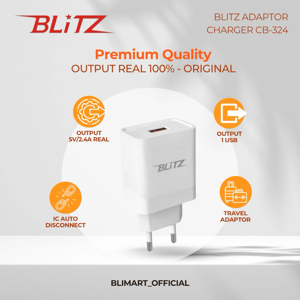 Jual BLITZ Adaptor Charger CB324 | Shopee Indonesia