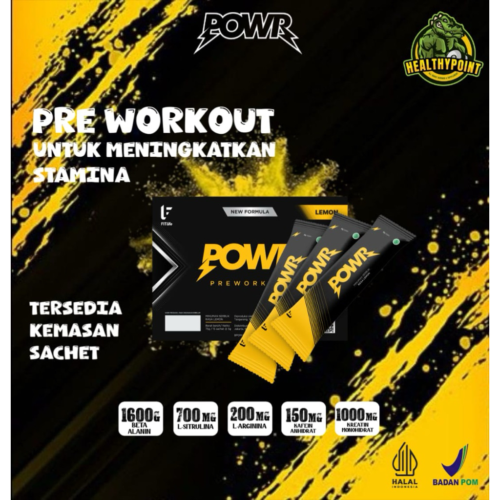 Jual Fitlife Powr 1 Sachet Preworkout Power Pre Workout | Shopee Indonesia
