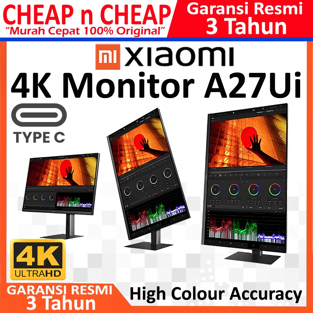 Jual Xiaomi Monitor 27" A27UI 4K 60Hz UHD IPS HDMI 6Ms Garansi Resmi - LED Monitor 27 Inch " 27 ...