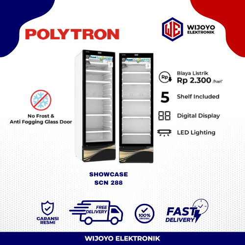 Jual SHOWCASE POLYTRON SCN 288 5 RAK DISPLAY COOLER KULKAS LOW WATT ...