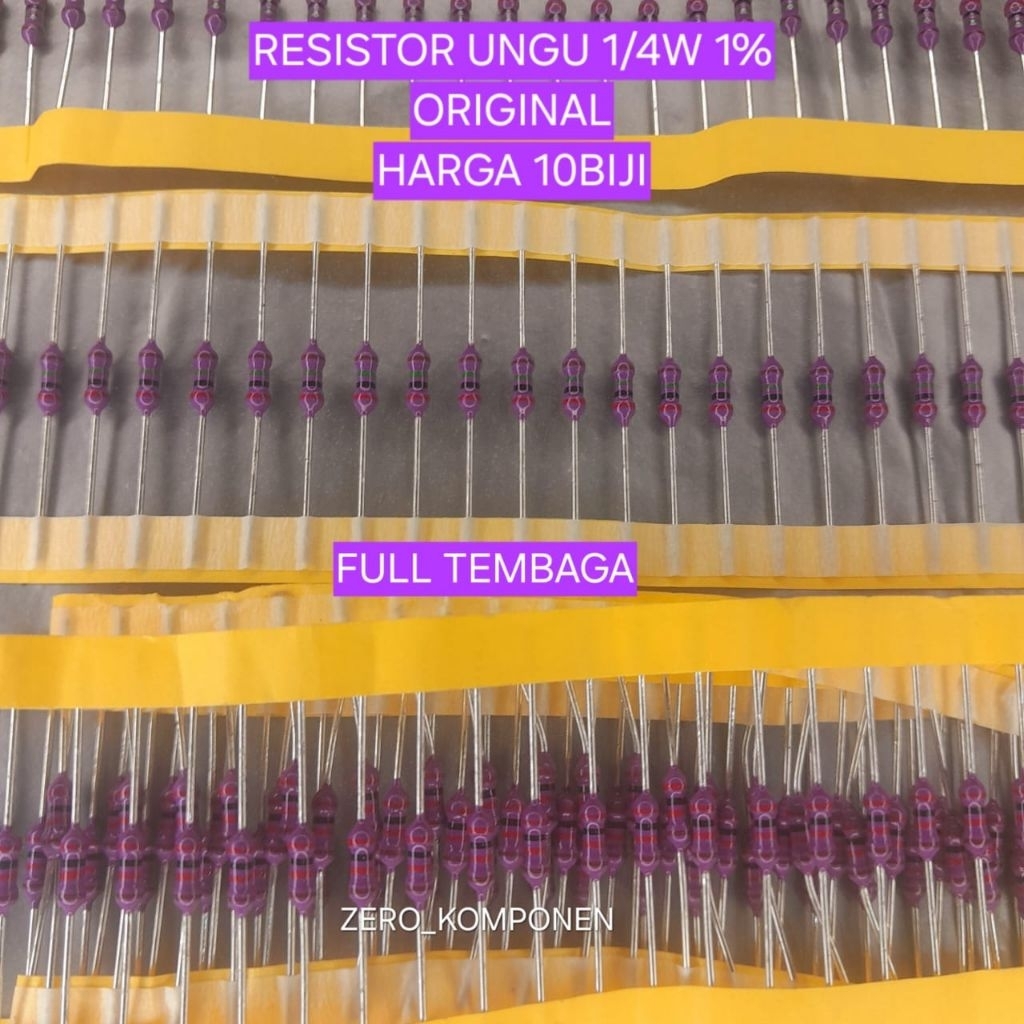 Jual RESISTOR 1/4W 47K 1% ORIGINAL JAPAN RESISTOR UNGU.10PCS | Shopee Indonesia