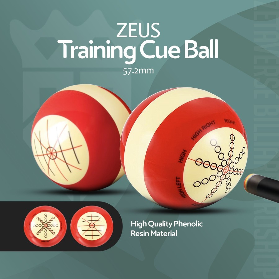 Jual Zeus Training Cue Ball Billiard - 57.2mm - Bola Biliar Latihan ...