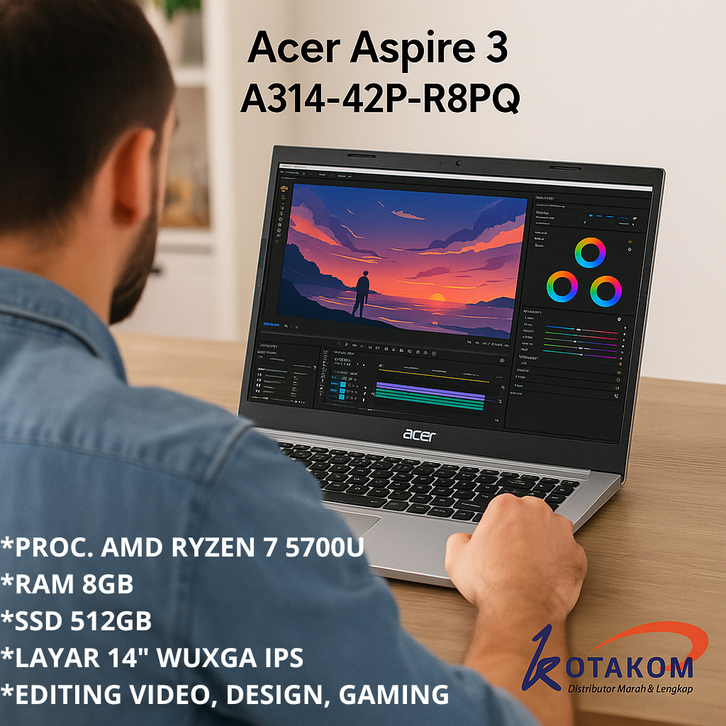 Jual Acer Aspire 3 A314-42P-R8PQ Amd Ryzen 7 5700U RAM 8GB SSD 512GB ...