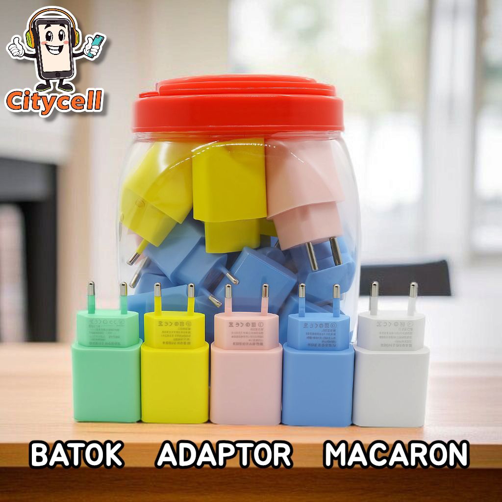 Jual Batok Adapter charger macaron non Fast Macaron Kepala Charger ...