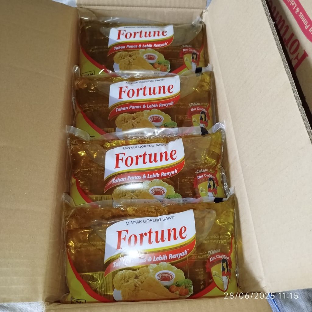 Jual Fortune 1 Liter Minyak Goreng Kemasan Bantal | Shopee Indonesia