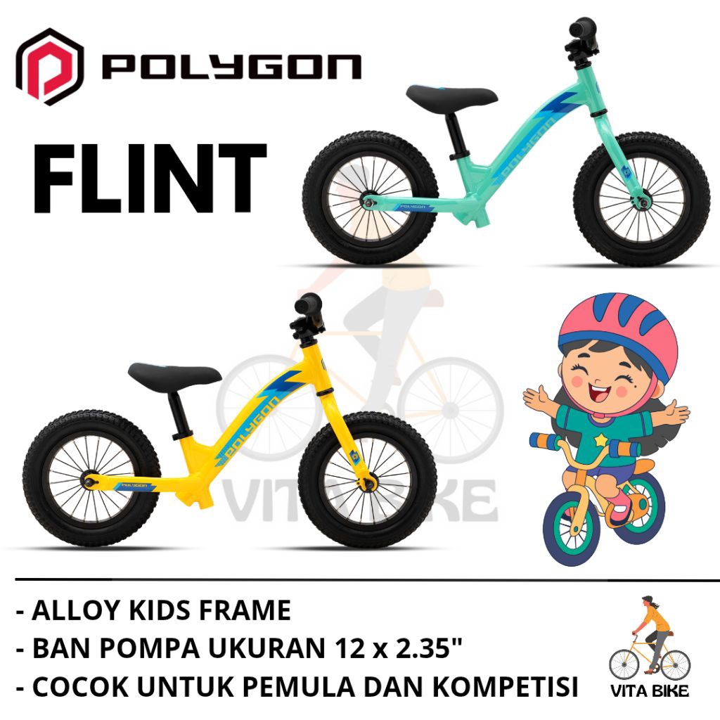 Jual Sepeda Anak Keseimbangan Polygon Flint 12 Inch Balance Bike Push ...