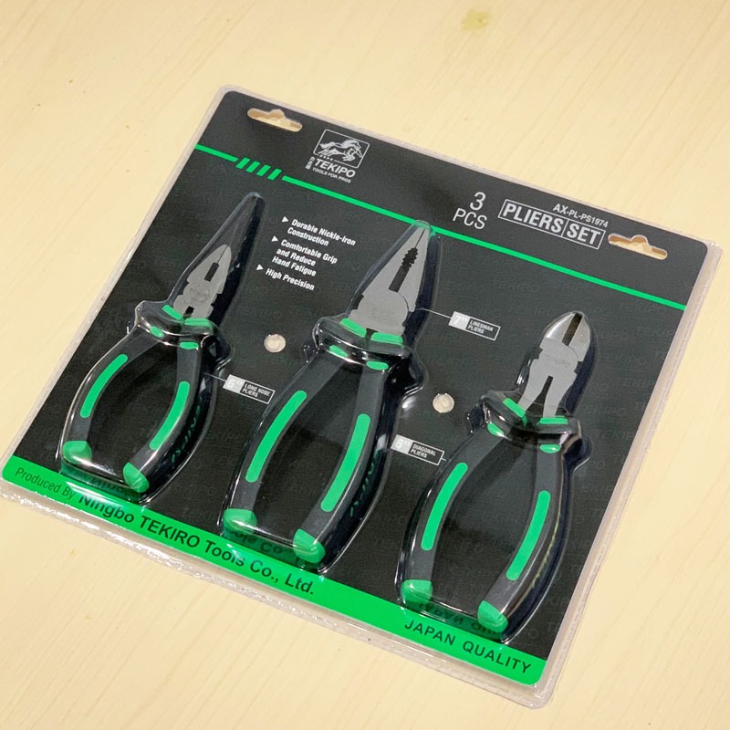 Jual Tang Set tekiro 3 Pcs / Tang kombinasi 7 Inch + Tang Potong 6 Inch ...