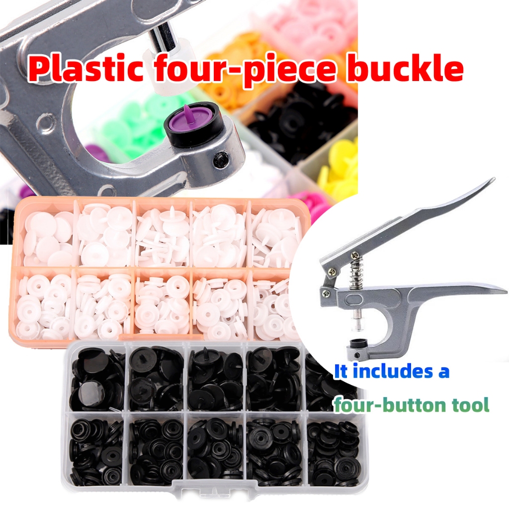 Jual 50pcs tang kancing 2 warna white/black Ringan berdiameter 12mm (T5) Tombol plastik /tang ...