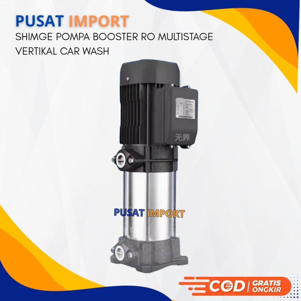 Jual SHIMGE PLD 2-9 2HP POMPA BOOSTER RO MULTISTAGE VERTIKAL CAR WASH ...