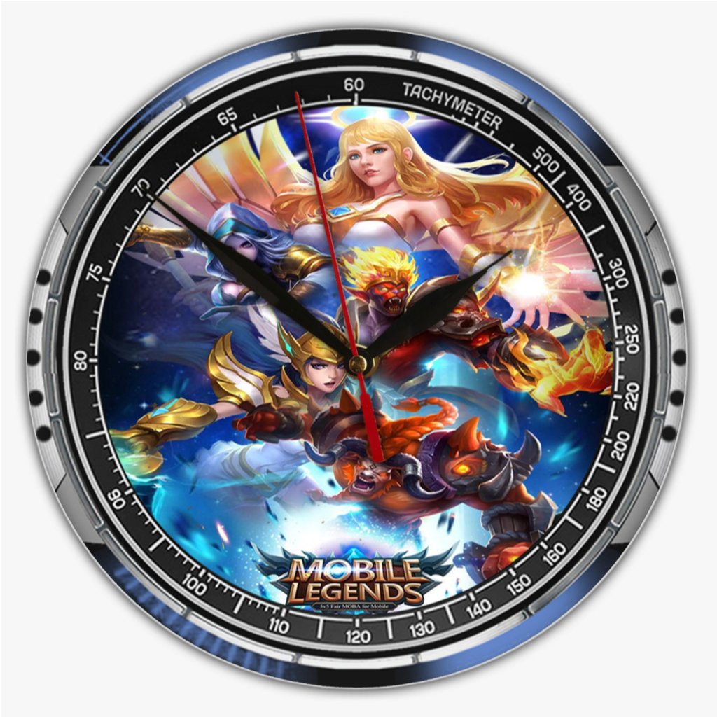 Jual Jam Dinding ML MOBILE LEGENDS Aesthetic Ruang Tamu Kayu PVC ...
